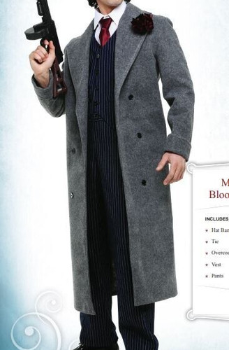 Adult Cold Blooded Mobster Mafia Gangster Pinstripe Suit Costume SIZE L ...