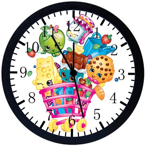 Shopkins Black Frame Wall Clock E68 | eBay