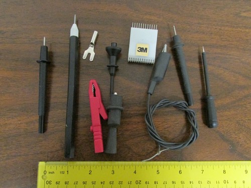10 Assorted Multimeter Probes Hook Tip Sharp Point IC Clip Variety | eBay