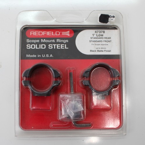 Redfield Scope Mount Rings Solid Steel 47378 1" Low | eBay