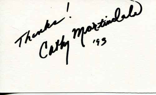 CATHY MARTINDALE ACTRESS IN THE HOLLYWOOD BEACH MURDERS SIGNED CARD ...