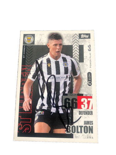 James Bolton SIGNED St Mirren match attax trading card 2023/24 | eBay