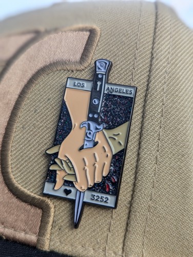 LAFC PIN LOS ANGELES LOVE TIL DEATH KNIFE VEST JACKET SHIRT HAT SCARF ...