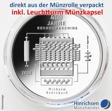 Deutschland 20 Euro Silbermünze - 400 Jahre Rechenmaschine von Wilhelm ...