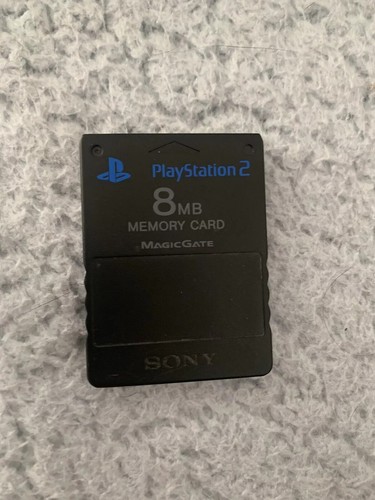 Sony Playstation 2 PS2 Official OEM MagicGate Black 8mb Memory Card ...