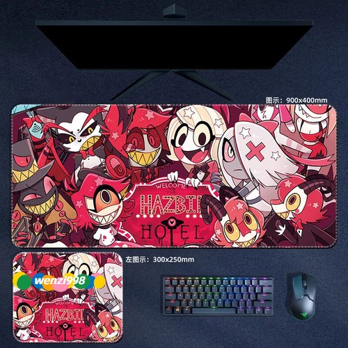 MouseMat Hazbin Hotel Desk Mat Alastor Mouse Pad Big Game Mat 40x90cm ...