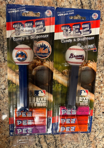 PEZ New York Mets & Atlanta Braves MLB Baseball MOC Limited Edition | eBay