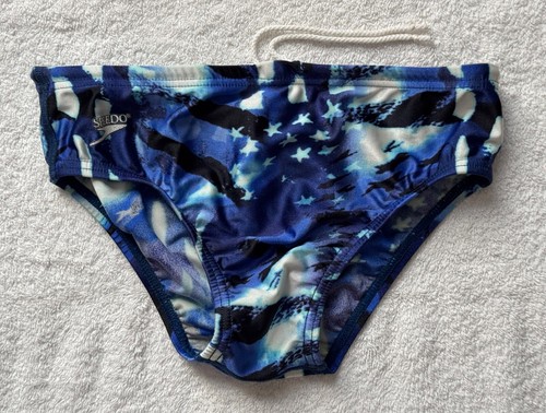 RARE Vintage Speedo® Men’s Sz 30 Stars&Stripes print competition racer ...