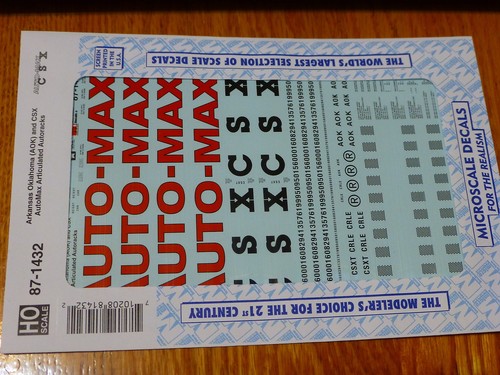 Microscale Decal HO #87-1432 Arkansas Oklahoma (AOK) & CSX AutoMax Articulated | eBay