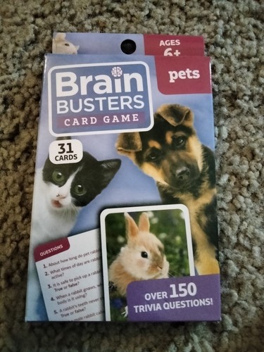 Pets-Brain Busters Card Game - New in Box - Educational - Free Shipping ...