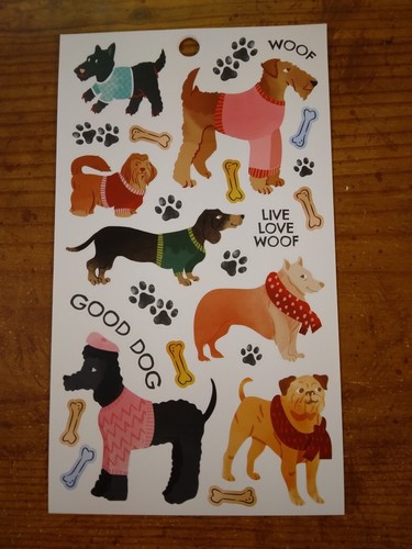 Recollections Planner stickers Dogs in sweaters bone paw print 271362 ...