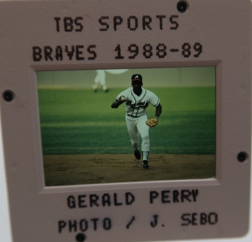 GERALD PERRY ATLANTA BRAVES ST LOUIS CARDINALS KANSAS CITY ROYALS SLIDE ...