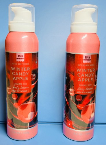 *NEW* WINTER CANDY APPLE ~ 2PK ~ SHIMMER FIZZ BODY LOTION ~ Bath & Body ...