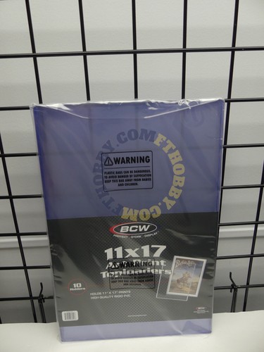 Pack of 10 BCW 11 x 17 Hard Plastic Topload Holders 11x17 rigid ...