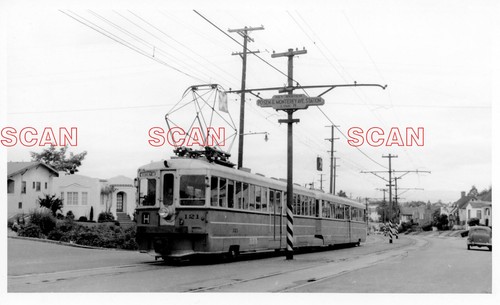 4AA262 RP 1941 KEY SYSTEM RAILWAY CAR #121 POSEN & MONTEREY AVE STATION ...