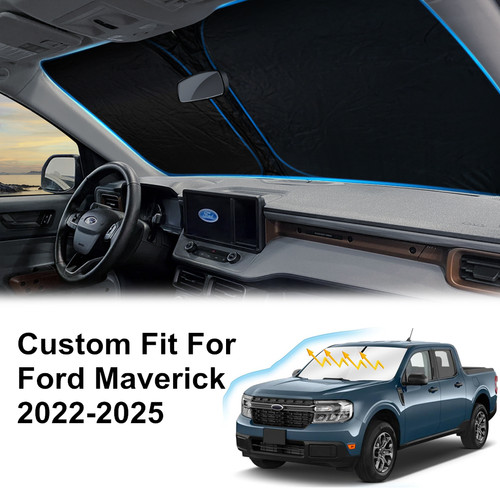 For 2022-2025 Ford Maverick Cab Front Windshield Sun Shade Reflective ...