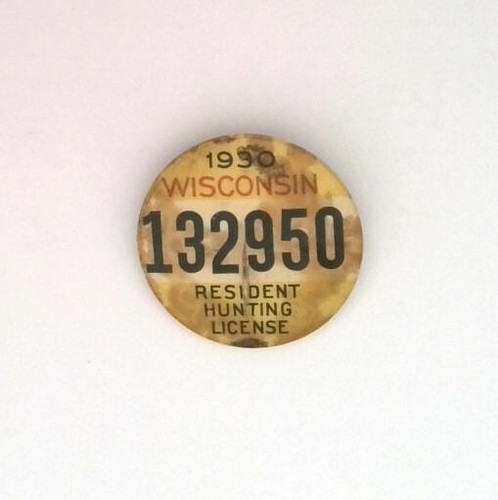 Vintage 1930 Wisconsin Resident Hunting License Pinback Button | eBay