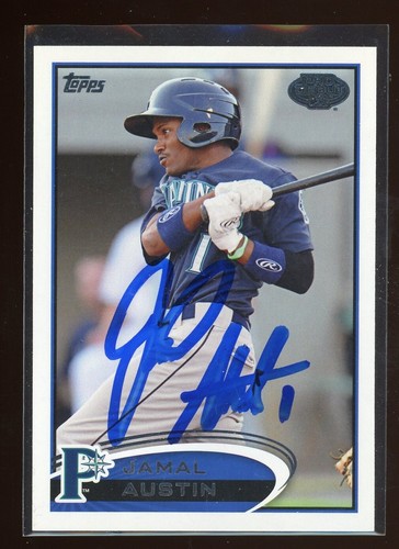 2012 Topps Pro Debut JAMAL AUSTIN Signed Card autograph AUTO MARINERS ...