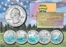 2019 Colorized National Parks America the Beautiful Coins *Set of all 5 ...