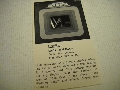 LINDA MARTELL original 1970 music biz promo lp review COLOR ME COUNTRY | eBay