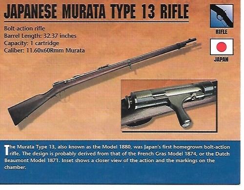 JAPANESE MURATA TYPE 13 RIFLE..JAPAN.. Atlas Classic Firearms Card | eBay