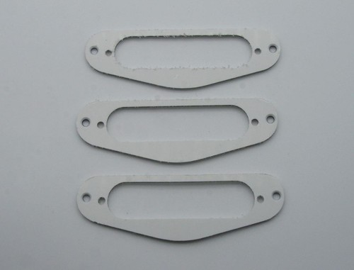 3x White 3 Ply Guitar Single Coil Pickup Surround Ring for Strat ST ...