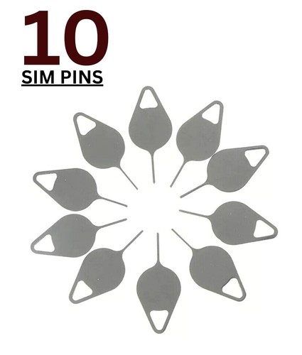 10x SIM Card Ejector Tray Opener Pin Tool for iPhone Samsung Tablets ...