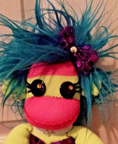 Stuffed Plush Animal Custom Handmade Furry Toy Sock Monkey Penelope The ...