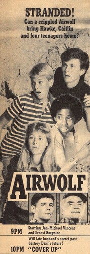 1985 TV AD AIRWORLF JAN MICHAEL VINCENT JILL WHITLOW RICARDO LOPEZ ...