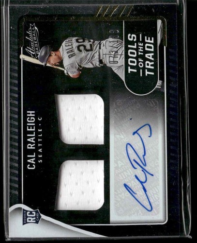 2022 Panini Absolute Cal Raleigh Tools of the Trade 2 Swatch Signatures ...