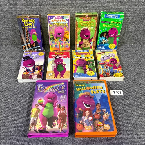 Barney Classic Collection Vhs Lot 10 White Tapes Scrapbook Manners ...