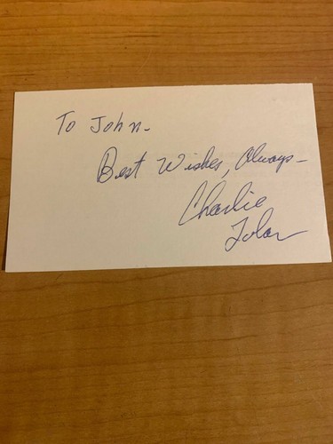 CHARLIE TOLAR - OILERS FOOTBALL - AUTHENTIC AUTOGRAPH SIGNED - A7700 | eBay