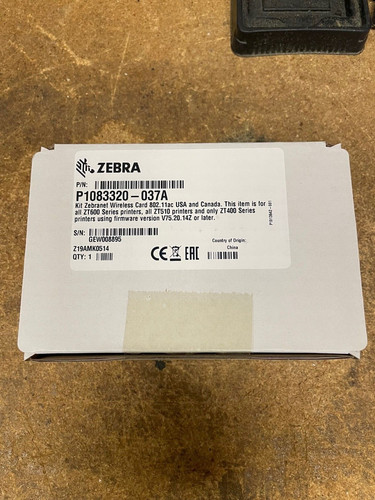 Zebra+ZebraNet+802.11ac+Wireless+Card+P1083320-037a+for+Zt600+Zt510 for ...