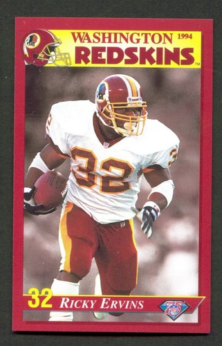 1994 Washington REDSKINS Police #32 RICKY ERVINS Trojans USC Pasadena ...