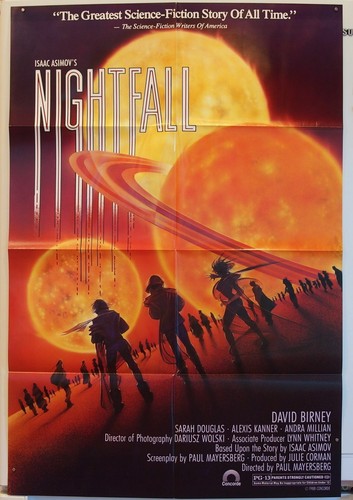 1988 MOVIE "NIGHTFALL" 1980'S ORIGINAL POSTER SUPER COOL POSTER VERY ...