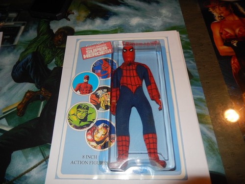 Custom Mego Amazing Spiderman 8" Action Figure W/ Custom Card MIB Mint ...