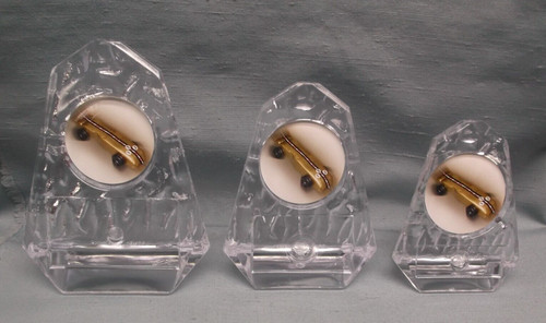set of 3 clear acrylic trophy cub scout derby wood car 1st 2nd 3rd ...