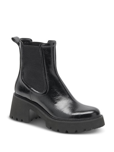 DOLCE VITA Womens Black Crinkle Patent Back Pull-Tab Hawk H2o Booties 7 ...