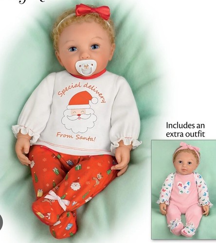 "Mommy's Girl" Baby Doll w/Magnetic Pacifier by Ashton Drake Holiday ...