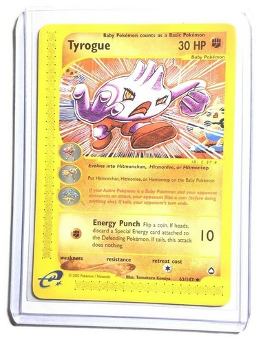 TYROGUE - 63/147 - Aquapolis - Uncommon - Pokemon Card - NM | eBay