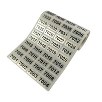 100- SERIAL NUMBER SECURITY HOLOGRAM LABELS STICKERS-TAMPER PROOF-1.5 X ...