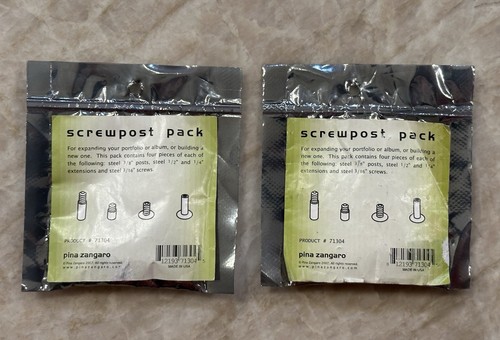 Lot of 2 NEW Sealed Packs of Pina Zangaro Screwpost Pack, Zinc 71304 | eBay
