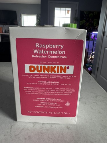 Dunkin Donuts Raspberry Watermelon Refresher Concentrate | eBay