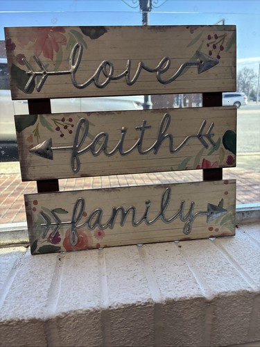Love Faith Family Sign | eBay