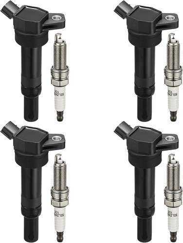 4 Ignition Coils Pack UF651 and Iridium Spark Plug For 2013 Hyundai ...