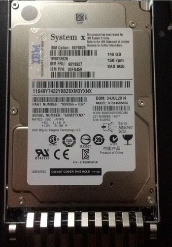 IBM 90Y8926 90Y8927 90Y8930 146G 15K 6GPS SAS 2.5 3650M4 Server HDD | eBay