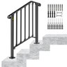 VEVOR Handrail Outdoor Stairs Outdoor Handrail Aluminum Fits 2-3 Steps ...