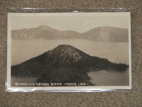 Wizard Island, Crater Lake, Oregon, RPPC, unused Vintage card | eBay