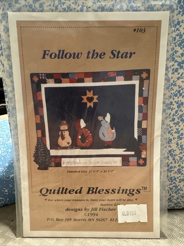 FOLLOW THE STAR #103 ~ QUILTED BLESSING 37-1/2 " X 31-1/2" WALLHANGING ...