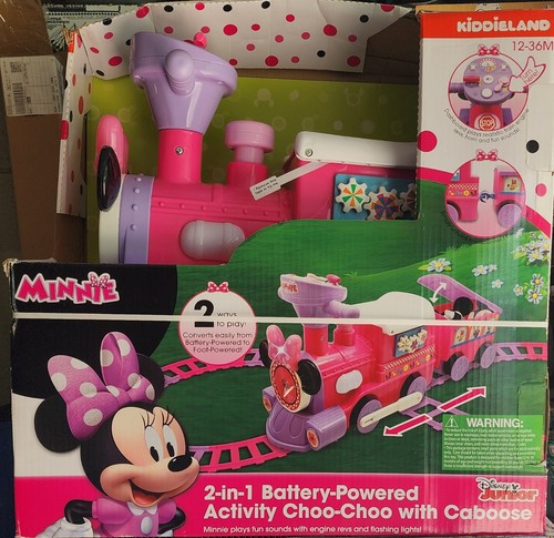 Disney Junior Minnie Train With Caboose And Tracks 6 volt powered ...